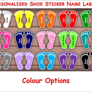 Waterproof and Personalised School Shoe Name Labels Stickers With Vinyl ...