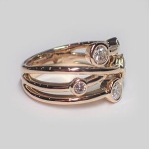 Moissanite Boodles Style Ring Moissanite Bubbles Wide Stacking Ring ...