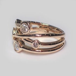 Moissanite Boodles Style Ring Moissanite Bubbles Wide Stacking Ring ...