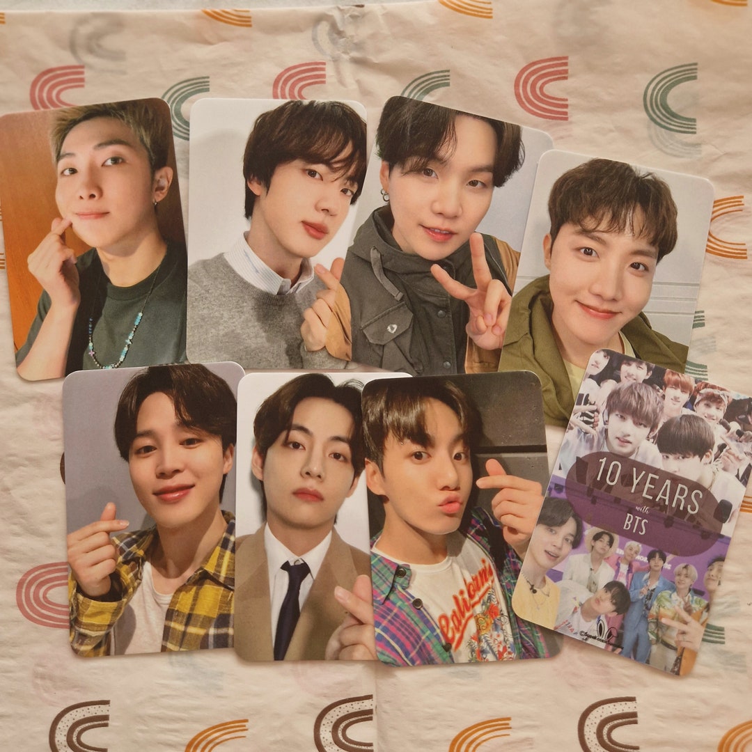 BTS: 10 Years With BTS Photocards Limited Edition unofficial - Etsy UK