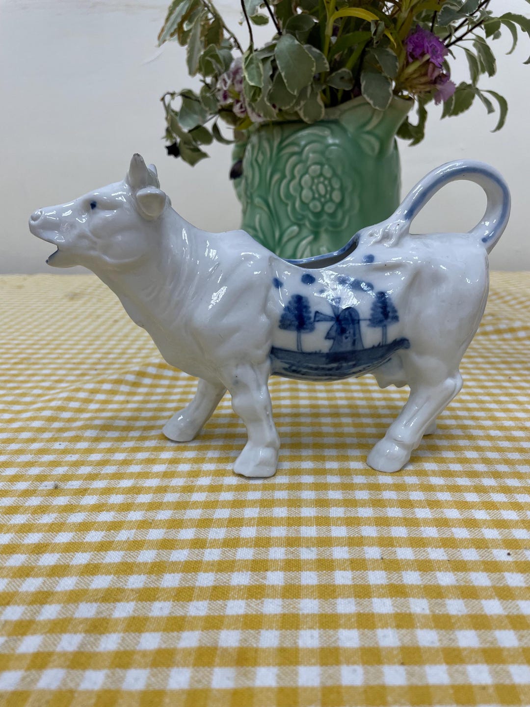Antique Delft Cow Creamer: Blue and White Milk Jug, Circa 1910 - Etsy