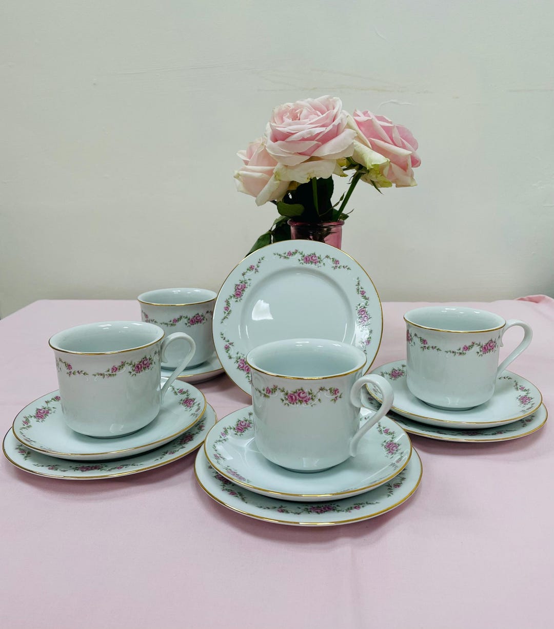 Very Pretty Vintage Early 1980’s SPAL Portugal Rose Garland Pattern ...