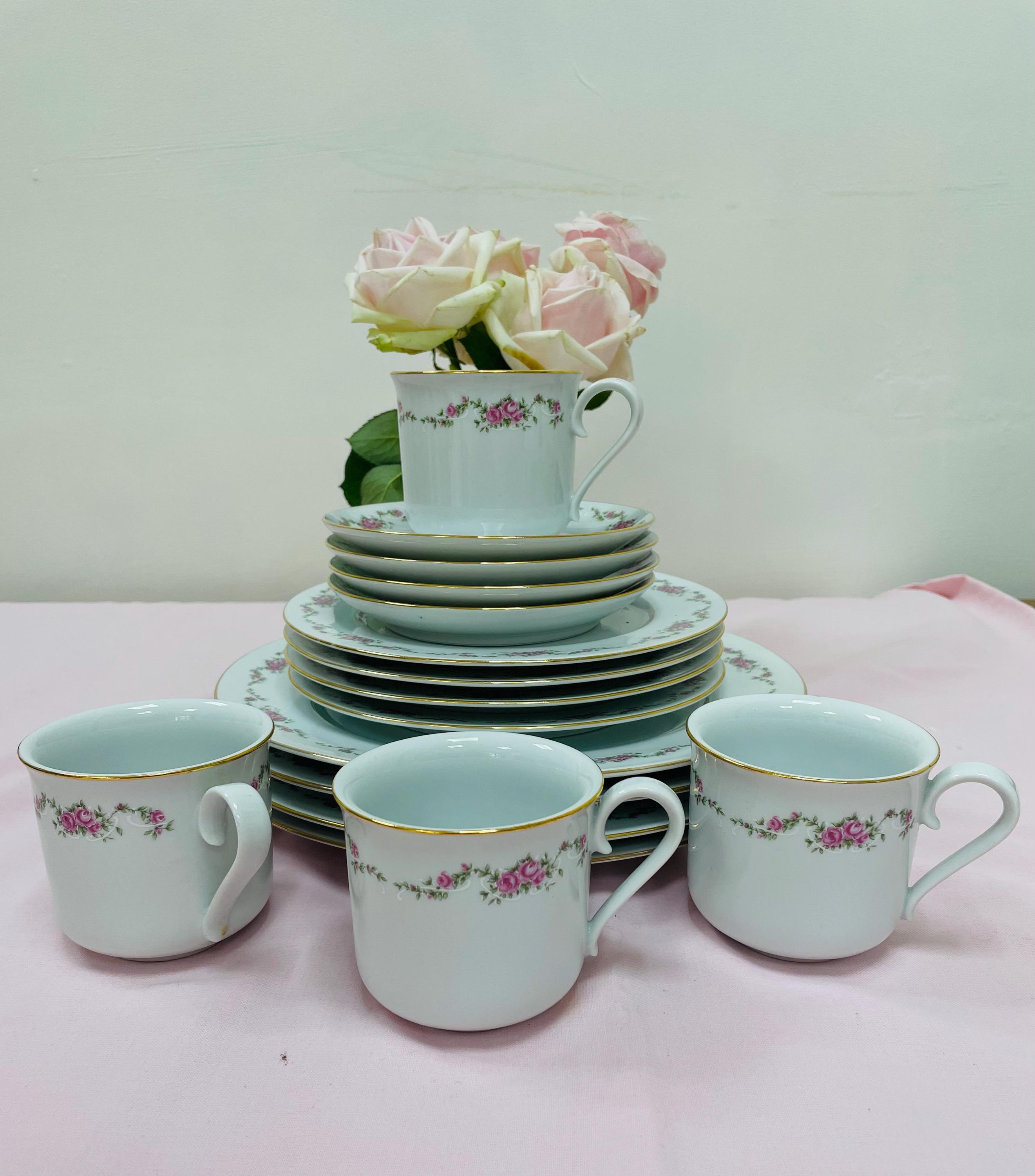 Very Pretty Vintage Early 1980’s SPAL Portugal Rose Garland Pattern ...