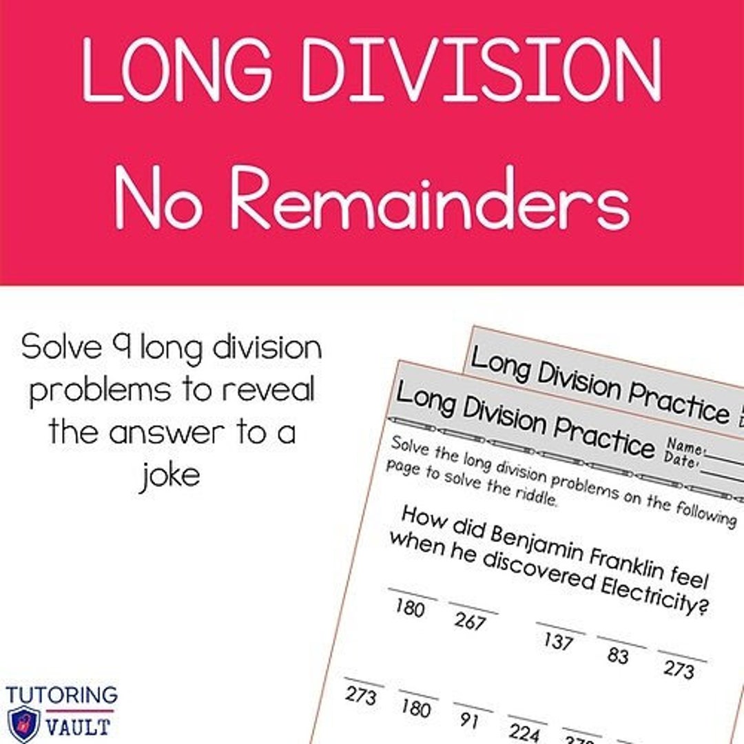 Math Practice Sheet for Division With Self-check - Etsy