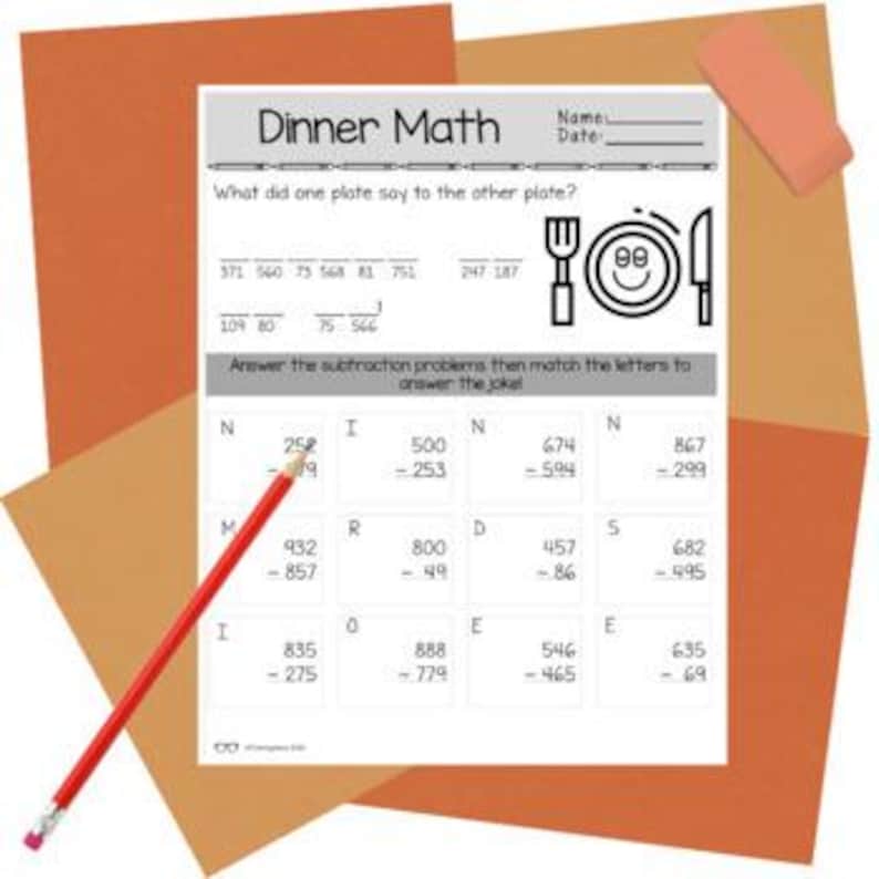 Subtraction With Regrouping Self-checking Puzzle - Etsy
