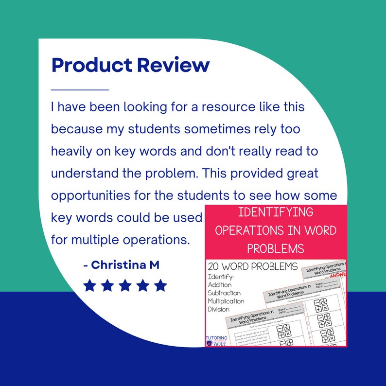 Identifying Operations in Word Problems - Etsy