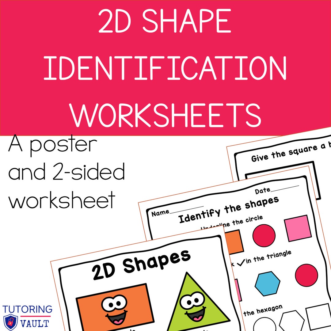 2D Shape ID Printable No-prep Worksheets - Etsy