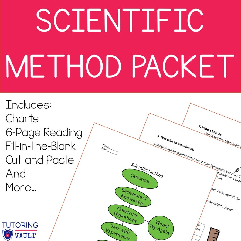 Scientific Method Worksheet Packet - Etsy