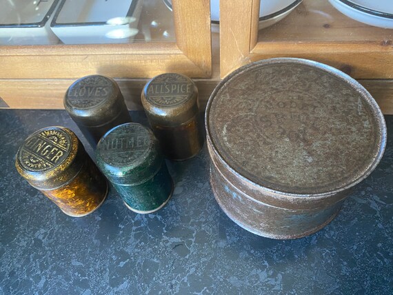 Antique Late Victorian Spice Box model Brand | Etsy