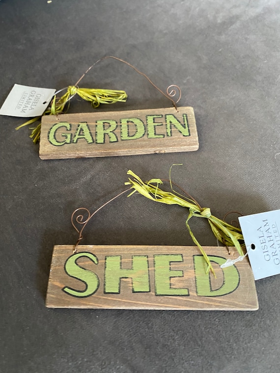 Rustic Shed and Garden Wooden Signs | Etsy