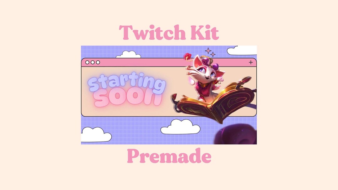 Pastel Animated Streamer Assets Yuumi League of Legends Stream Dreamy ...