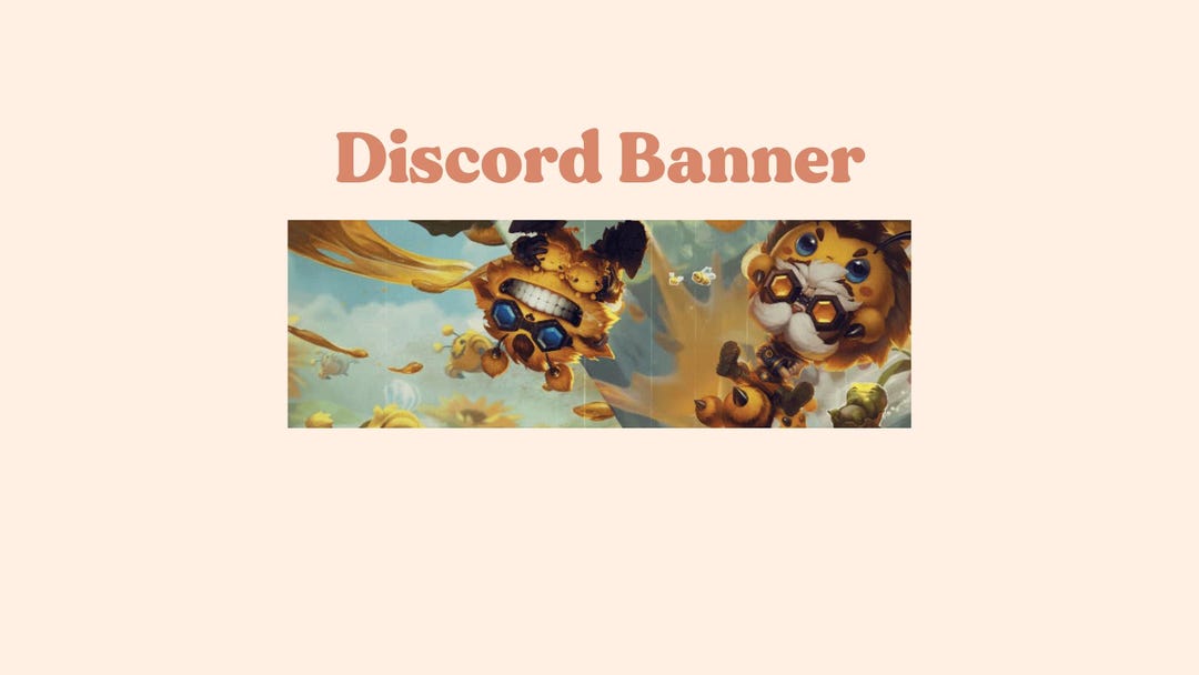 Bright Animated Discord Banner Ziggs League of Legends Stream Peach ...