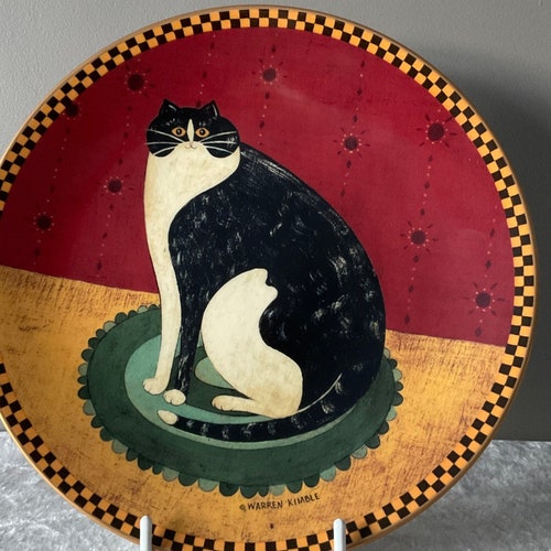 Retired Vintage Warren Kimble Cat Collection Lenox Folk Art - Etsy