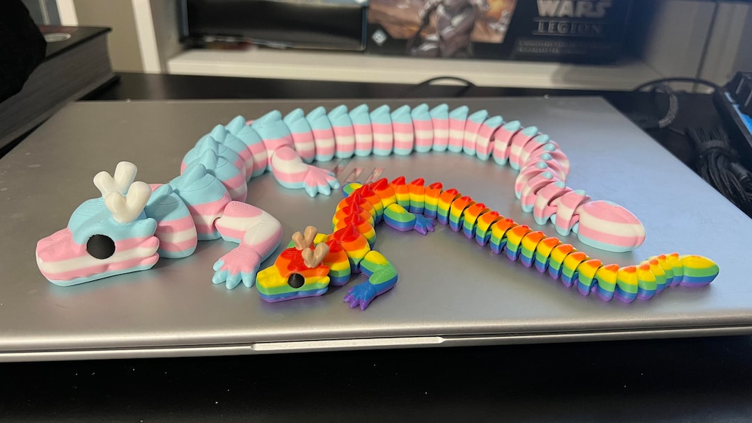 Flexible Pride Dragon - 3d Print - Etsy