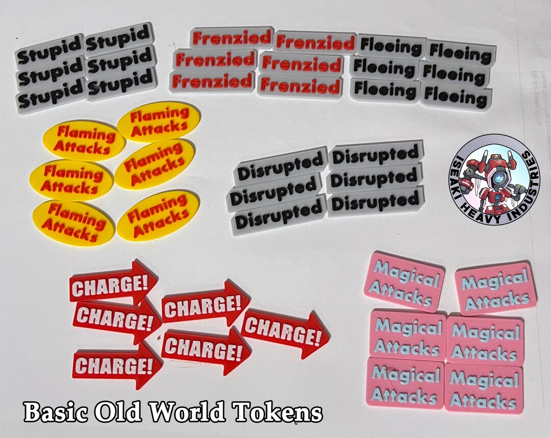 Basic the Old World Tokens - 3d Printed - Etsy