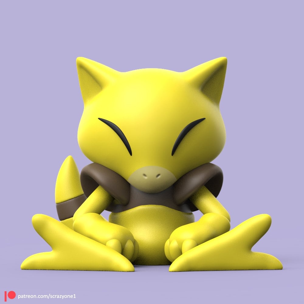 Abra 3D Print Pokémon - Etsy