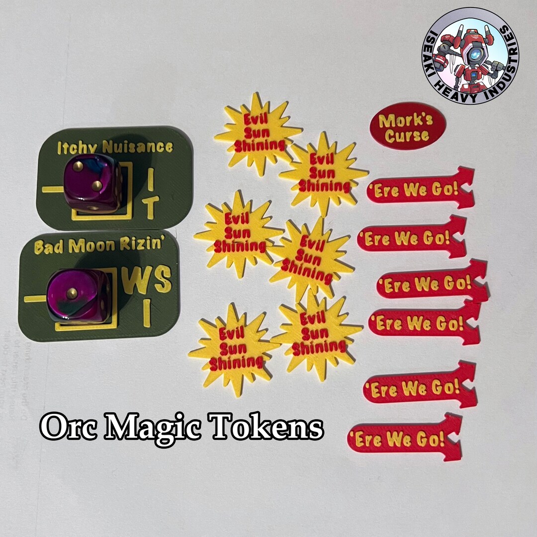 Orc Magic Tokens - 3d Printed - Etsy