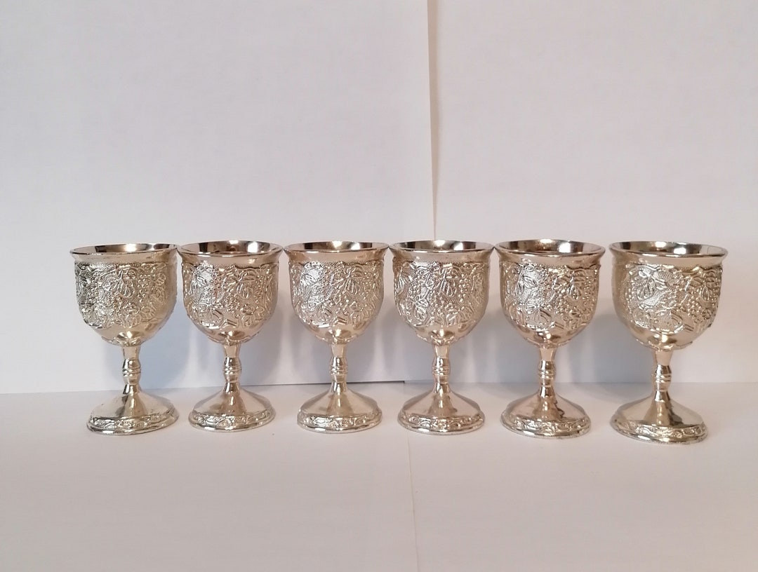 Melchior Silver Plated Kiddush Cup Set Grape Design Vintage - Etsy