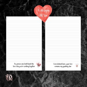Prison Wife Stationery Bundle, Printable Prison Love Letter Writing ...