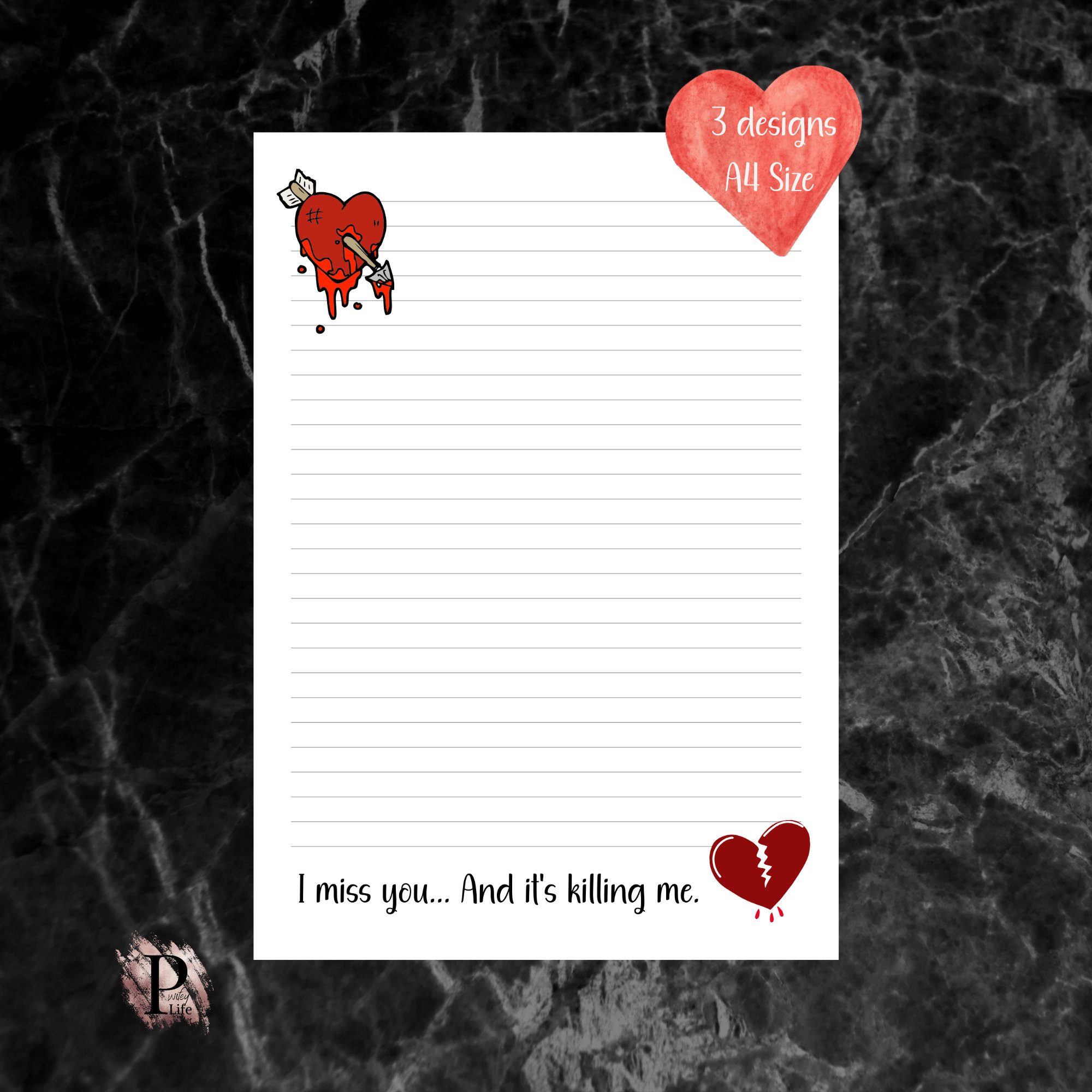 Prison Wife Stationery, Printable Prison Love Letters, Missing My ...