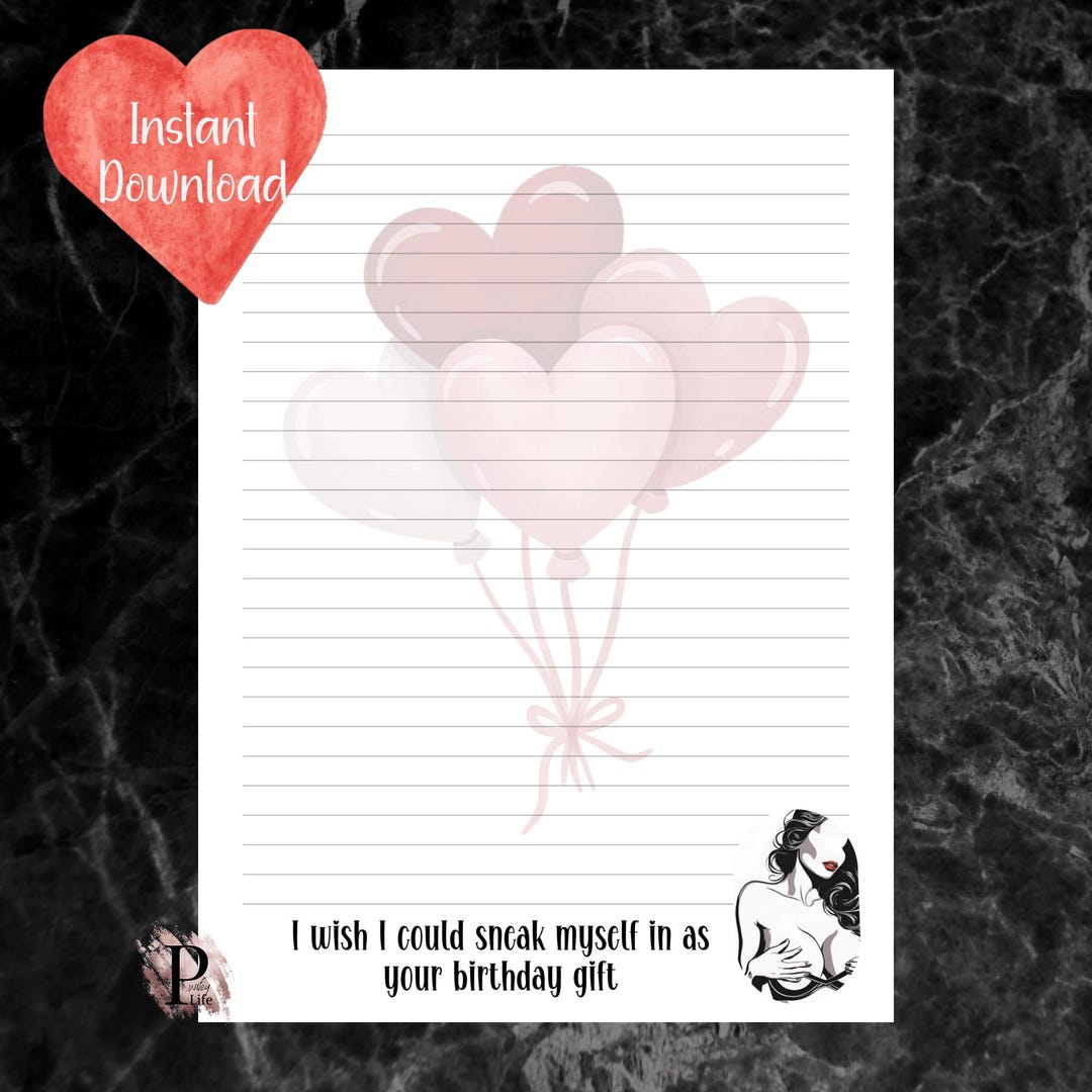 Prison Wife Stationery - Inmate Birthday Card, Printable Prison Love ...