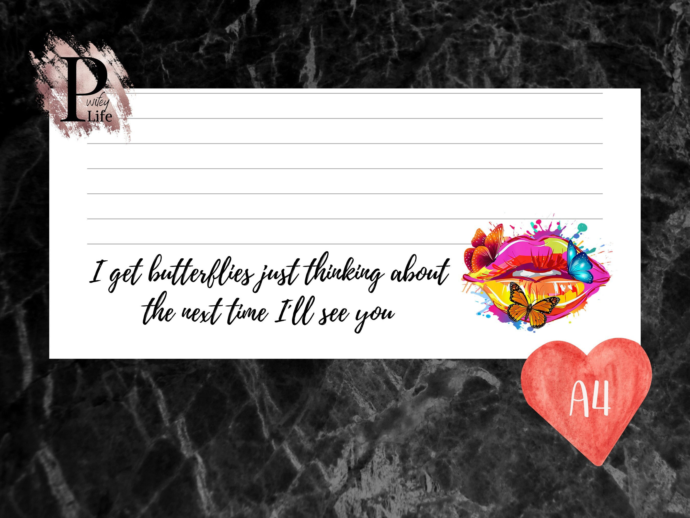 Prison Wife Stationery Paper, Printable Prison Love Letter, Digital ...