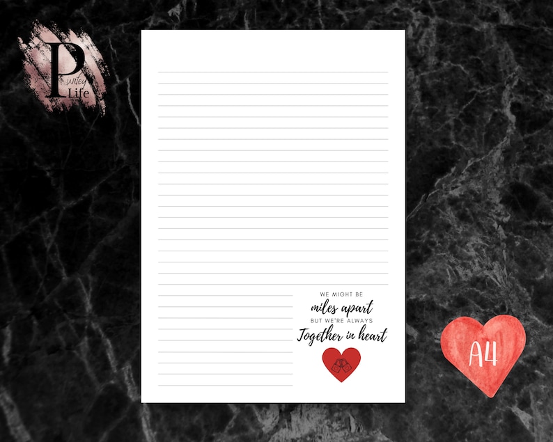 Prison Wife Stationery Paper, Printable Prison Love Letter Ideas ...