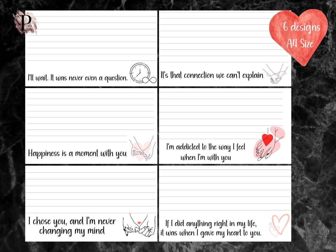 Prison Wife Stationery Bundle, Printable Prison Love Letter Writing ...