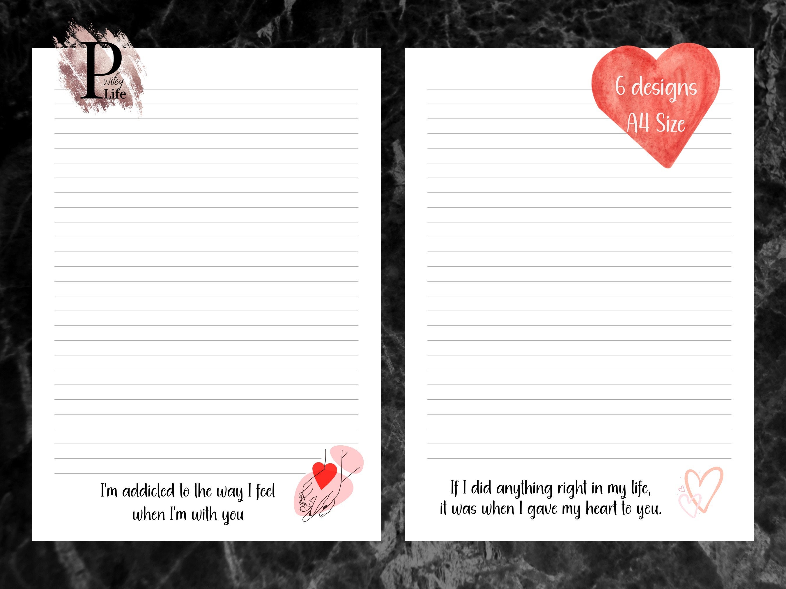 Prison Wife Stationery Bundle, Printable Prison Love Letter Writing ...