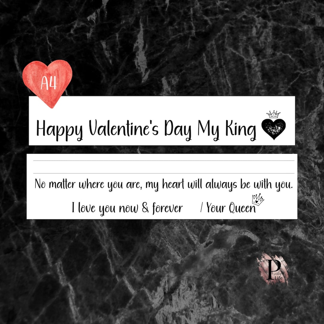 Prison Wife Stationery Valentine, Printable Valentine's Day Love Letter ...