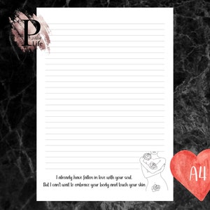 Prison Girlfriend Stationery, Prison Love Letter, Printable Digital ...