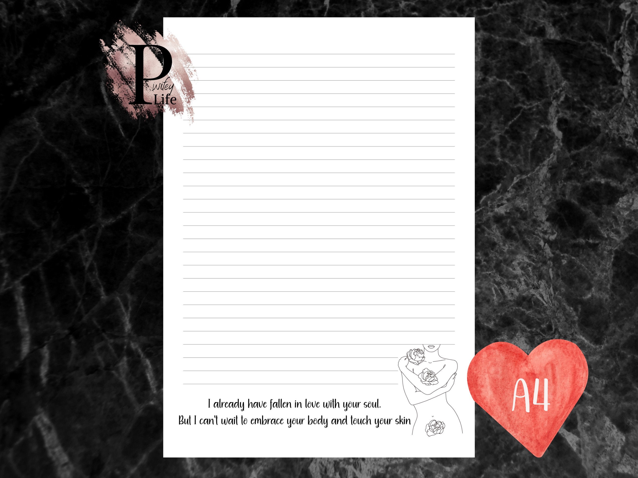 Prison Girlfriend Stationery, Prison Love Letter, Printable Digital ...