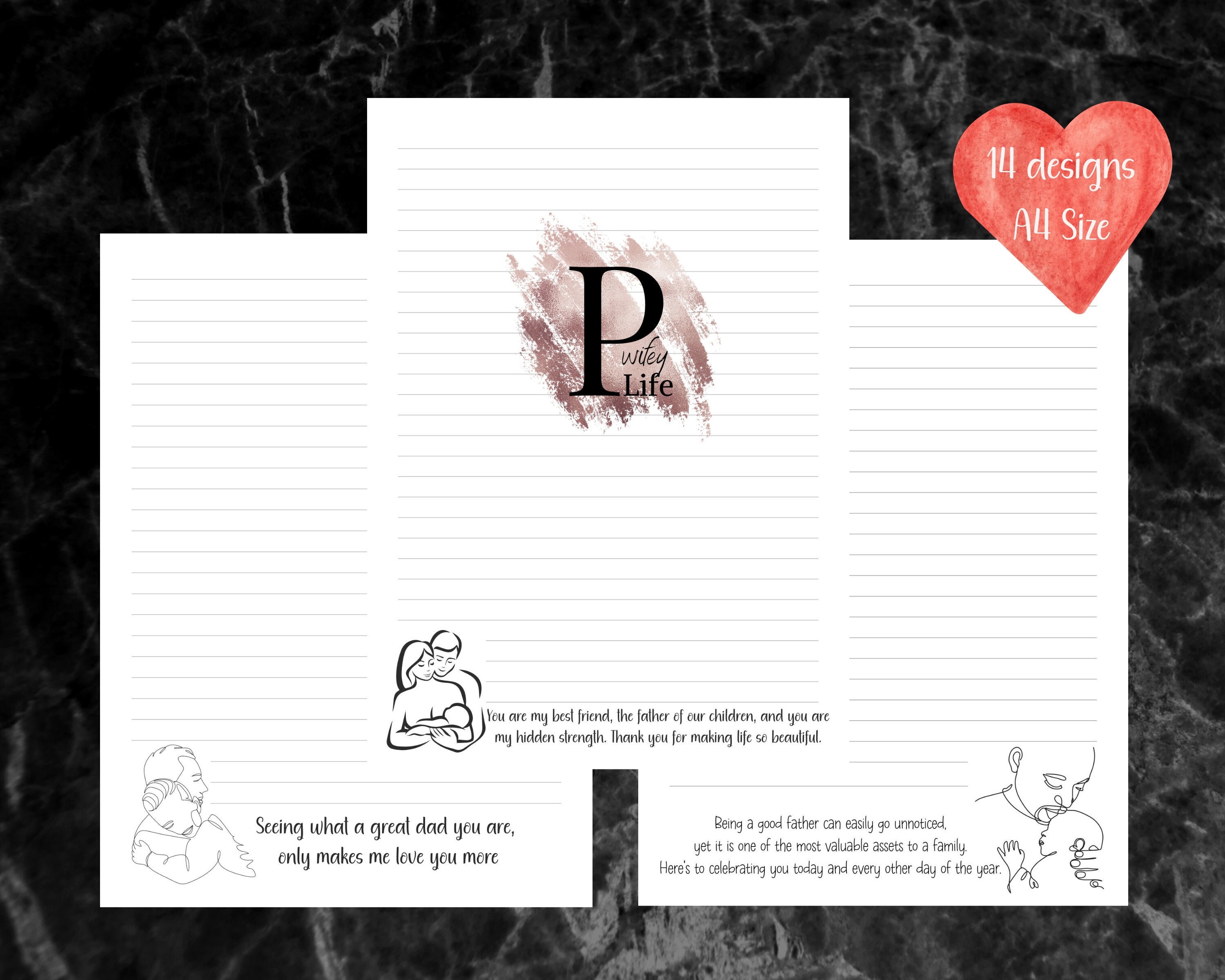 Prison Wife Stationery Bundle, 14 Various Designs, Inmate Father's Day ...