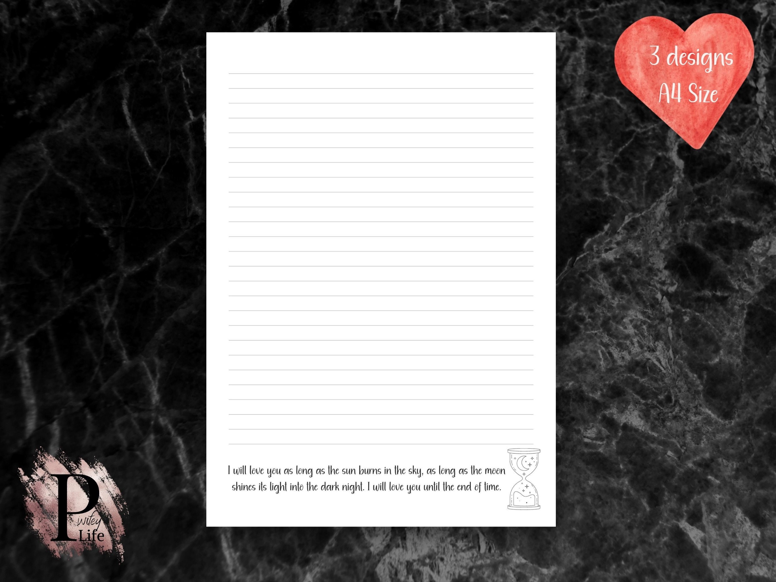 Prison Wife Stationery Bundle, Printable Prison Love Letter Writing ...