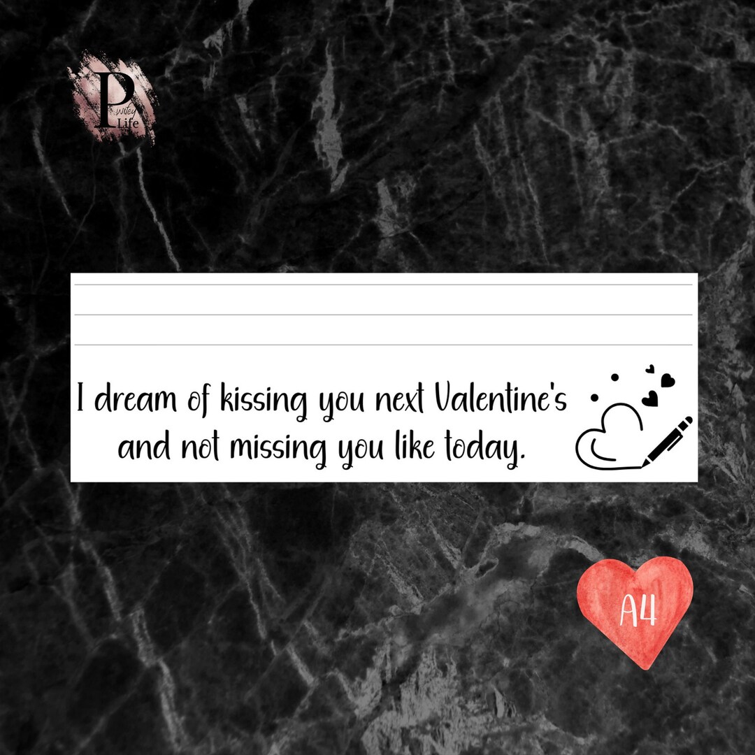 Prison Wife Stationery Valentine, Printable Valentine's Day Prison Love ...