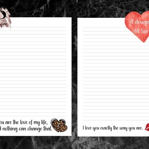 Prison Wife Stationery Paper, Printable Prison Love Letter, 4 Various ...