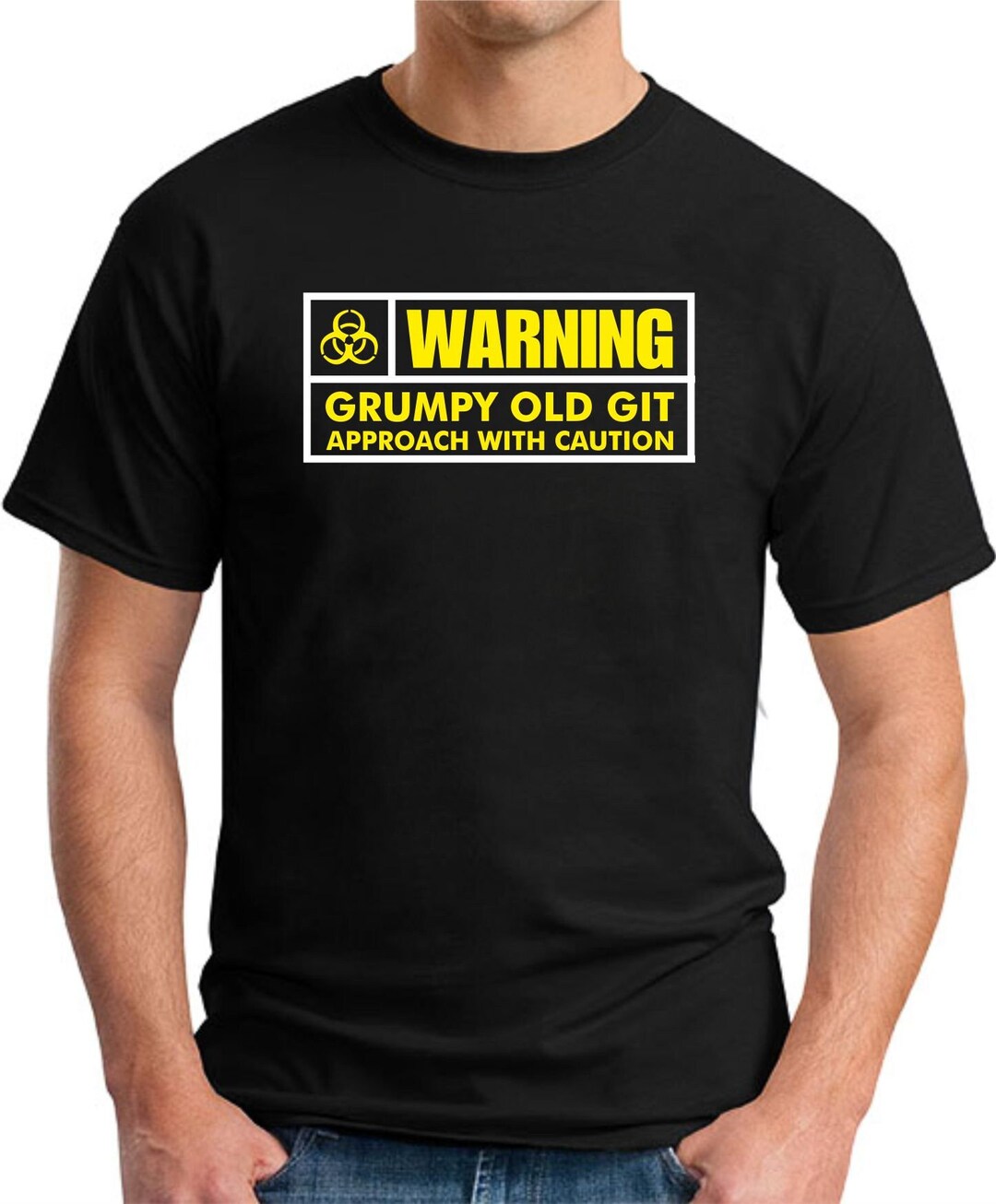 Warning Grumpy Old Git Approach With Caution T-shirt - Men's Printed T ...