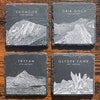 Dorset Set of 4 Slate Coasters, Lulworth Cove, Durdle Door, Old Harry ...