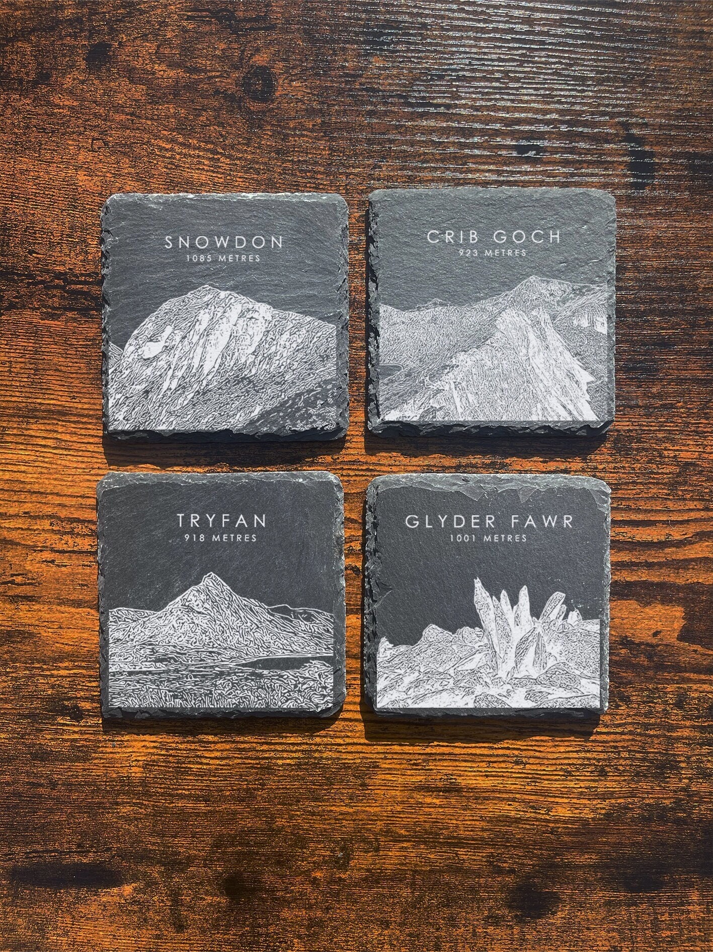 Snowdonia Sketches Slate Coaster Set - Etsy
