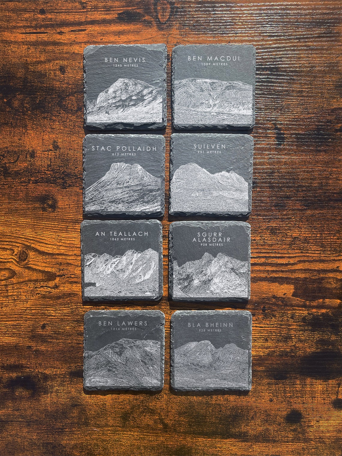 Scotland Mountains Slate Coaster Sketch Set - Etsy UK