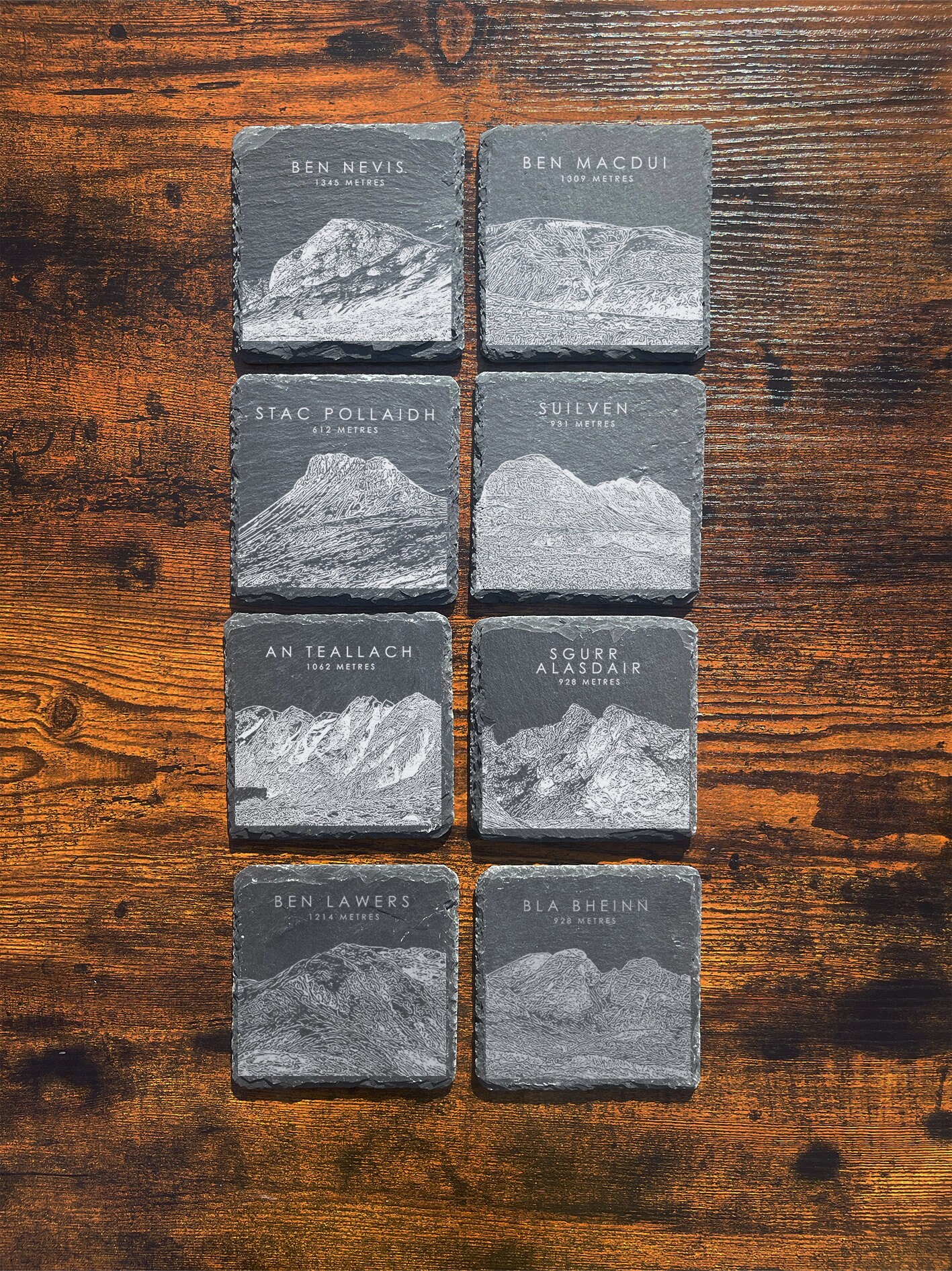 Scotland Mountains Slate Coaster Sketch Set - Etsy UK