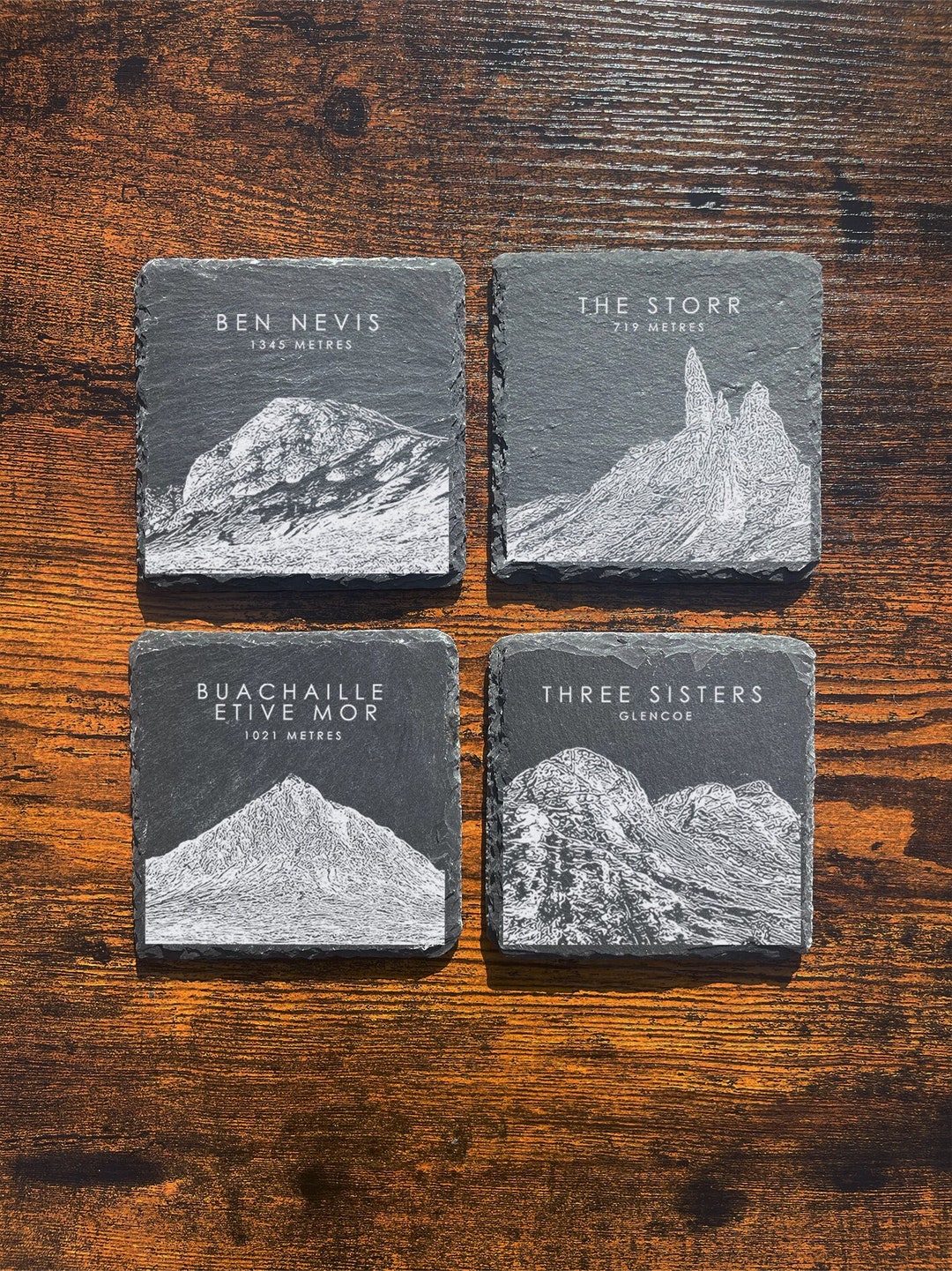 Scottish Highlights Slate Coaster Sketch Set - Etsy UK