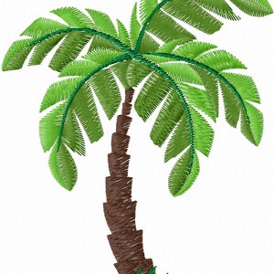 Tropical Palm Tree Embroidery Design Digitized File, Beach & Summer ...