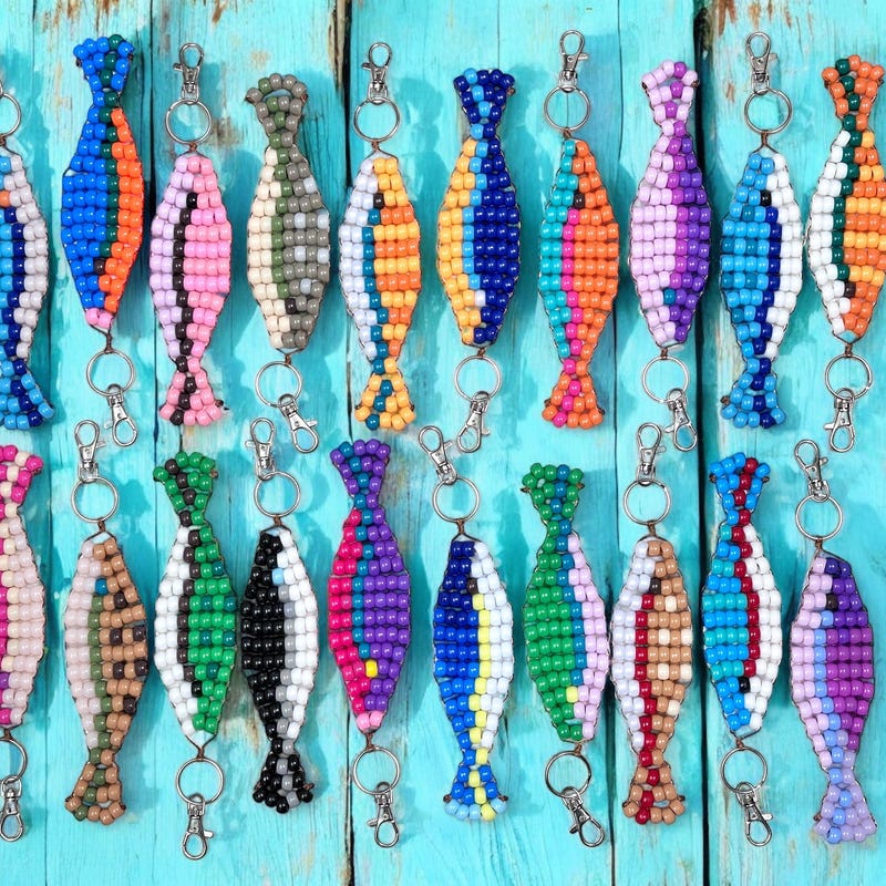 Beaded Animal Keychain - Etsy