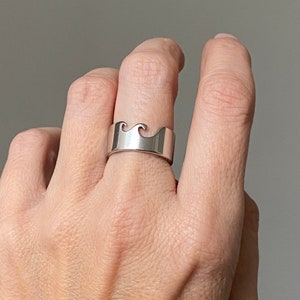 Wave Ring Surf Wave Ring Ocean Wave Band Beach Jewelry Surfer - Etsy