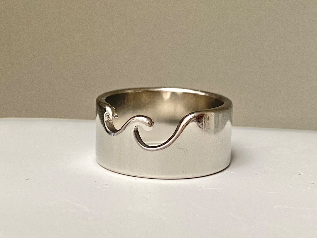 Wave Ring Surf Wave Ring Ocean Wave Band Beach Jewelry Surfer - Etsy