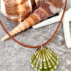 Shell Necklace, Ceramic Seashell Pendant, Beachy Jewelry, Boho Surfer ...