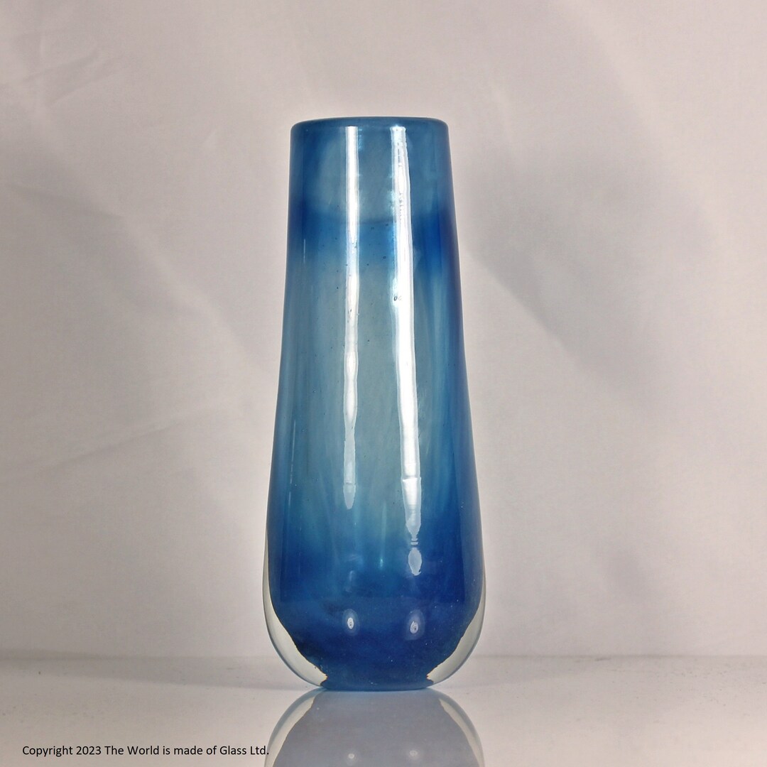 Wedgwood Glass Studio Vase, Blue - Etsy
