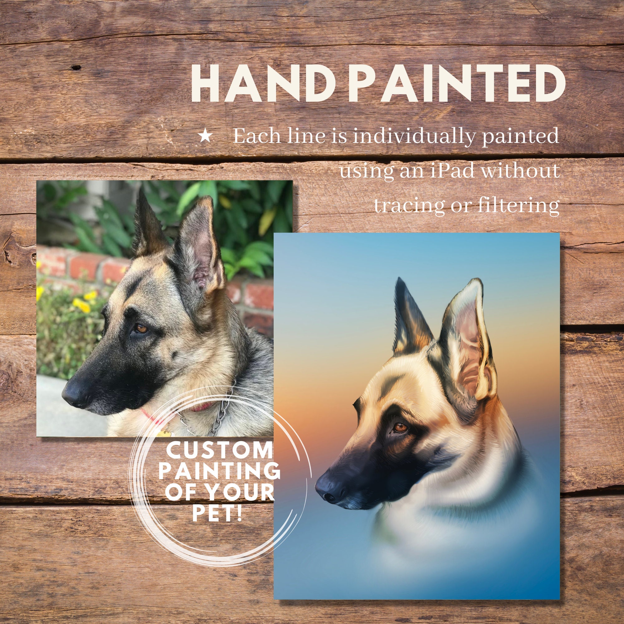 Custom Pet Art Print Pet Portrait Drawing Gift Personalized - Etsy