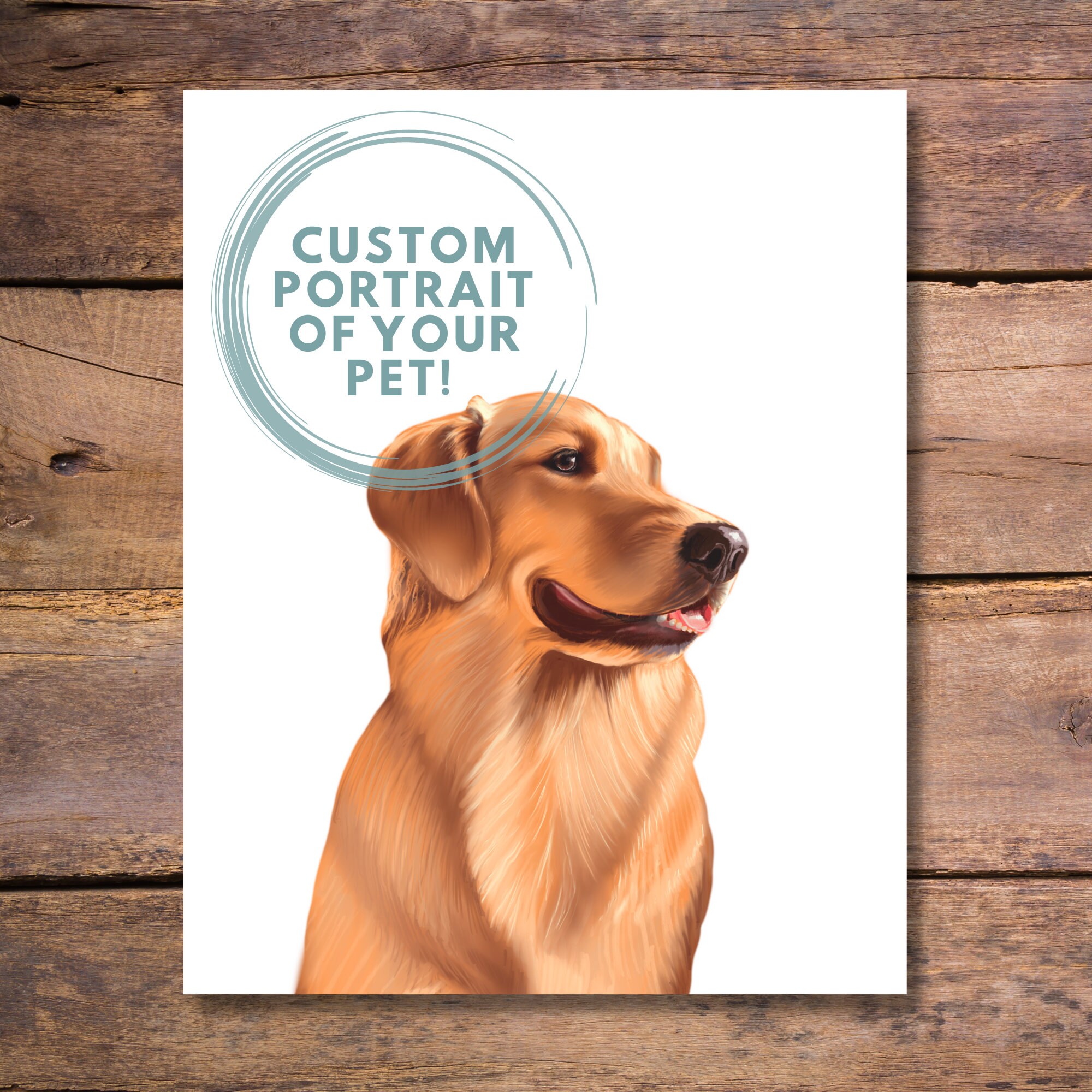 Custom Pet Art Print Pet Portrait Drawing Gift Personalized - Etsy